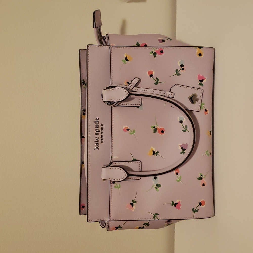 Kate Spade Rare Lavender Floral Cottage Core Hand Bag - Gem